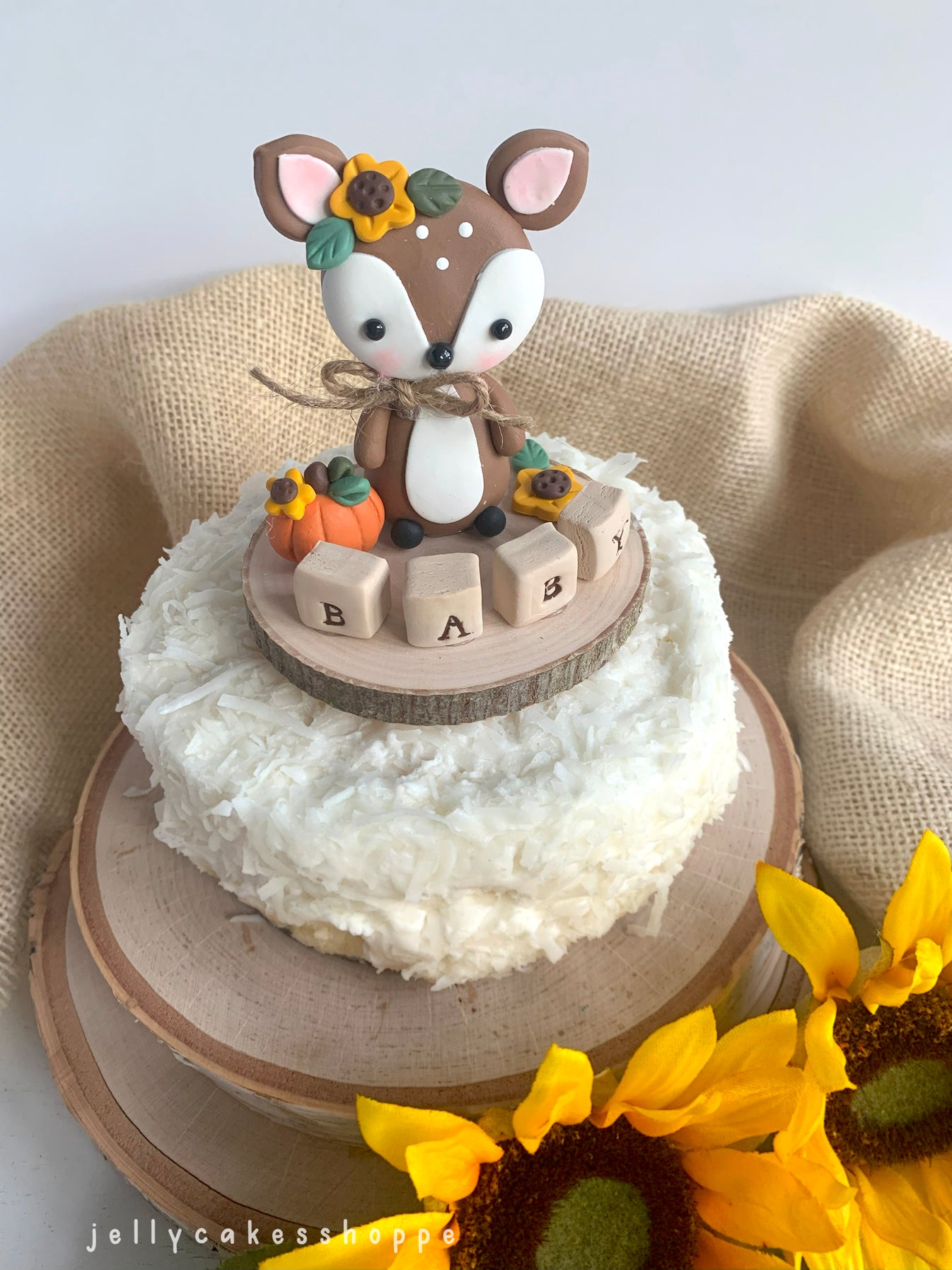Autumn Woodland Deer Cake Topper for Birthdays and Baby Showers ...