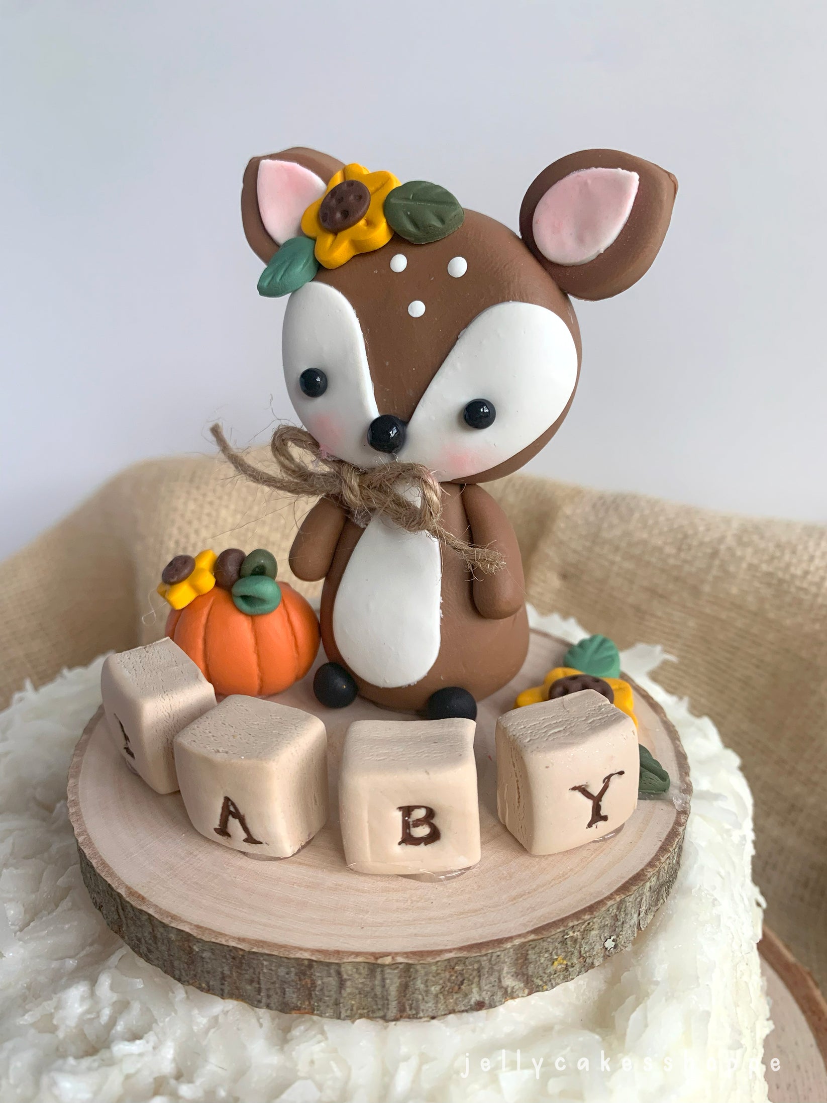 Autumn Woodland Deer Cake Topper for Birthdays and Baby Showers ...